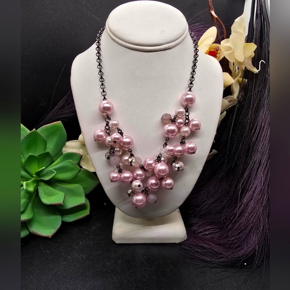 Rmn | Jewelry | Vintage Rmn Beaded Faux Pearl Double Strand Necklace ...